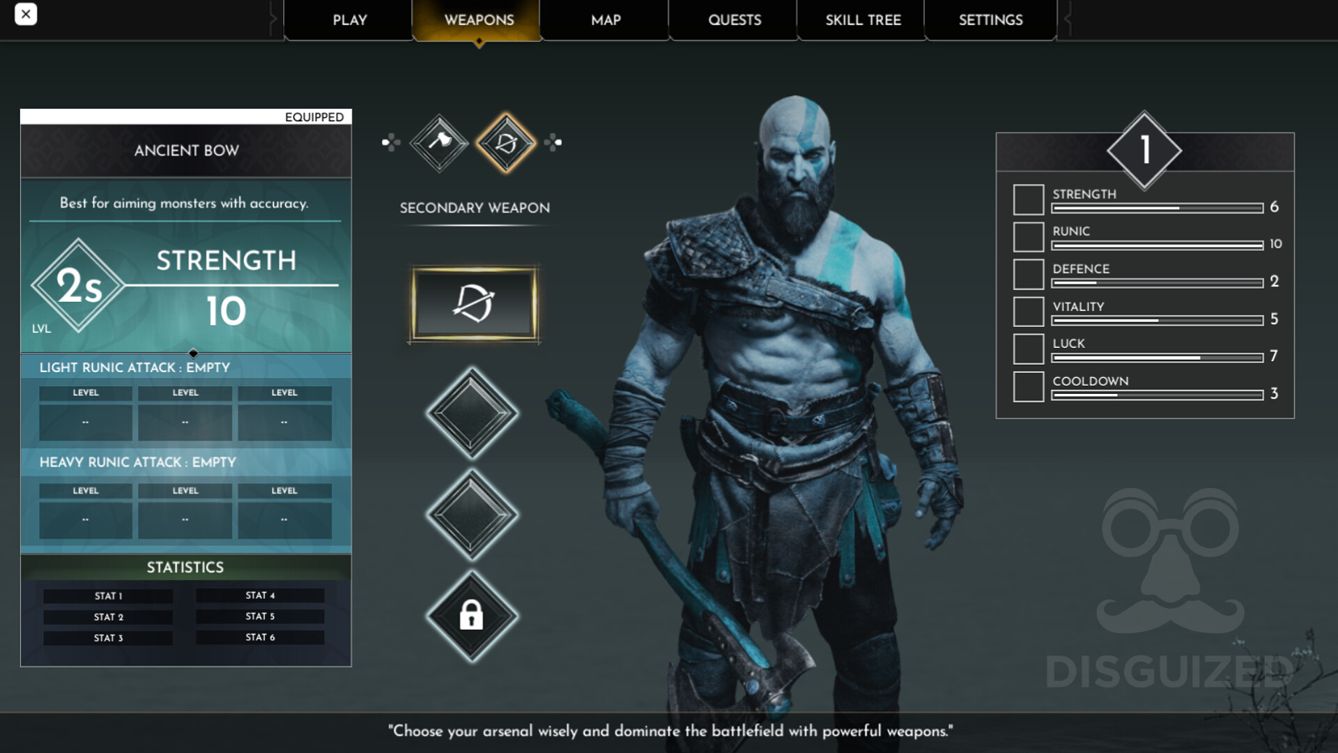 𝕯𝖎𝖘𝖌𝖚𝖎𝖘𝖊𝖉𝕯𝖆𝖘𝖍 - Project Ragnarok ( God of War Styled UI )