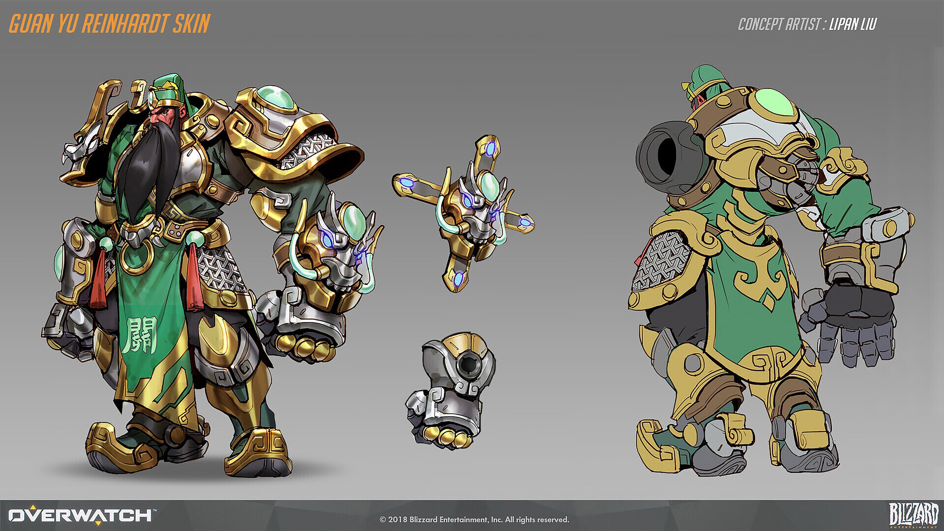Rock D - GUAN YU: Overwatch Reinhardt Lunar New Year Skin Concept Art