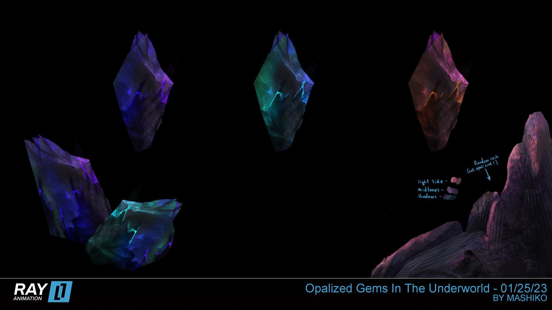 ArtStation - opalized gems