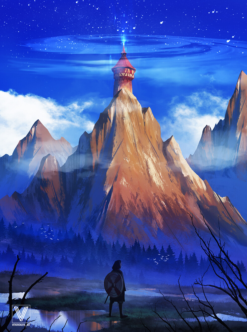 ArtStation - Lighthouse on the mountain