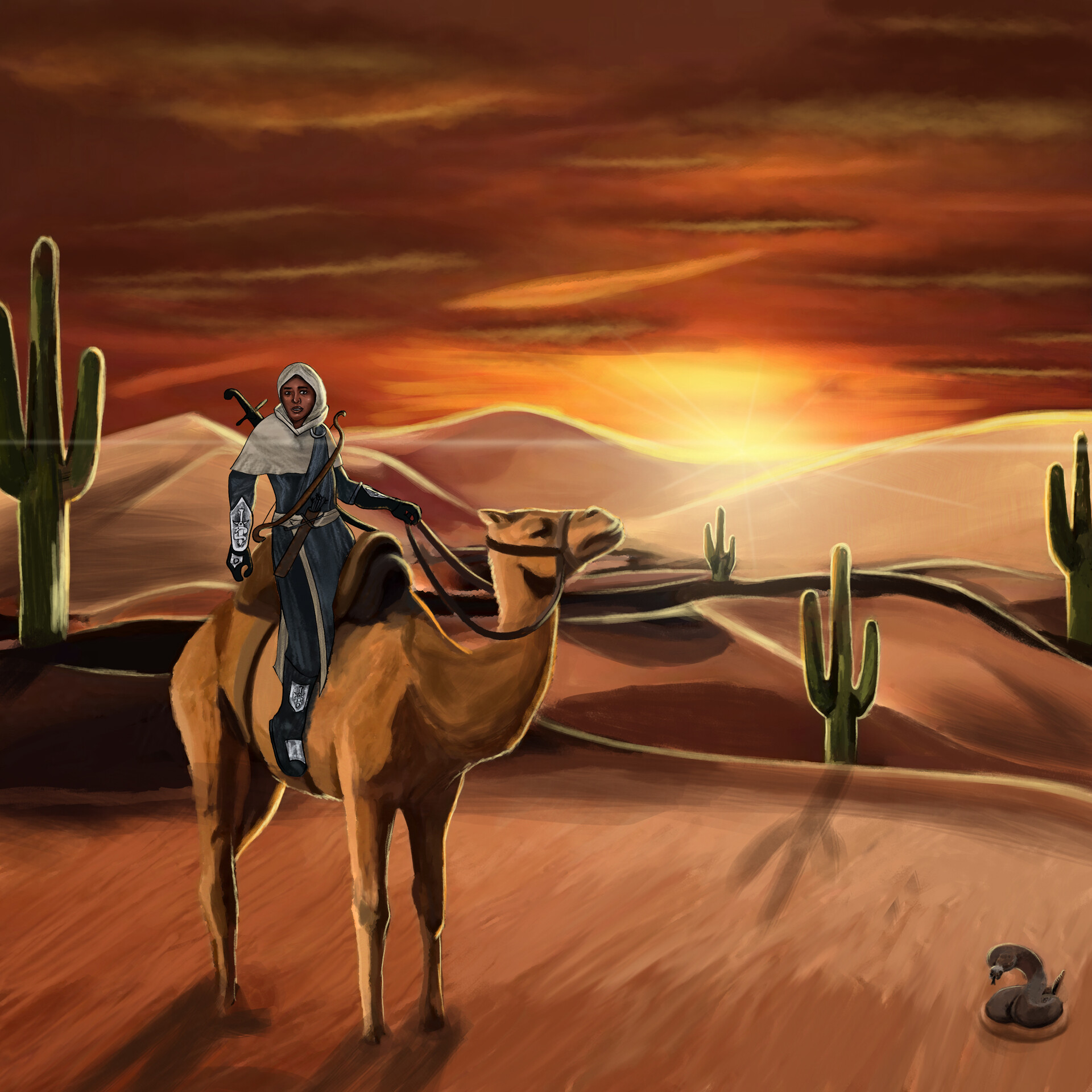 ArtStation - | "Desert warrior"