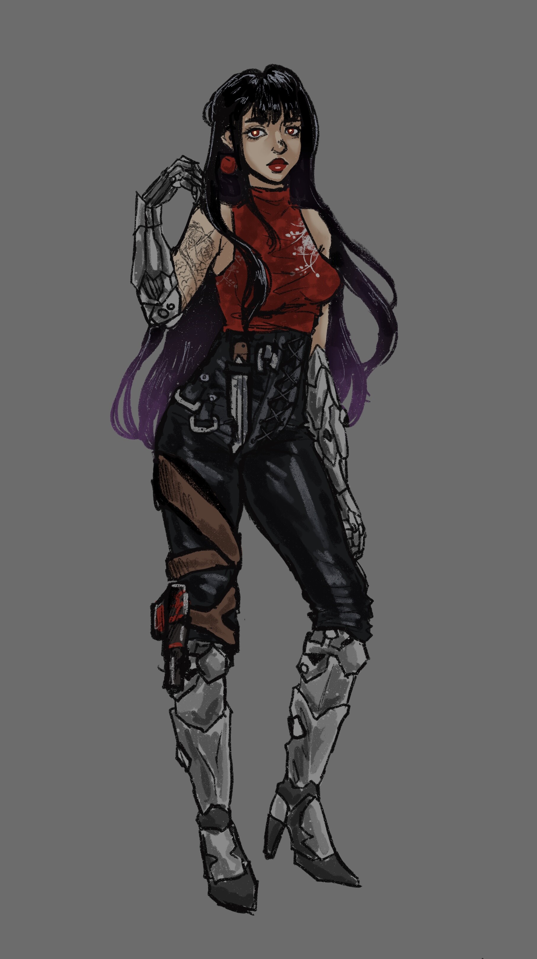 Cyberpunk oc concept art by Maja Jurczak — ProUser.Me