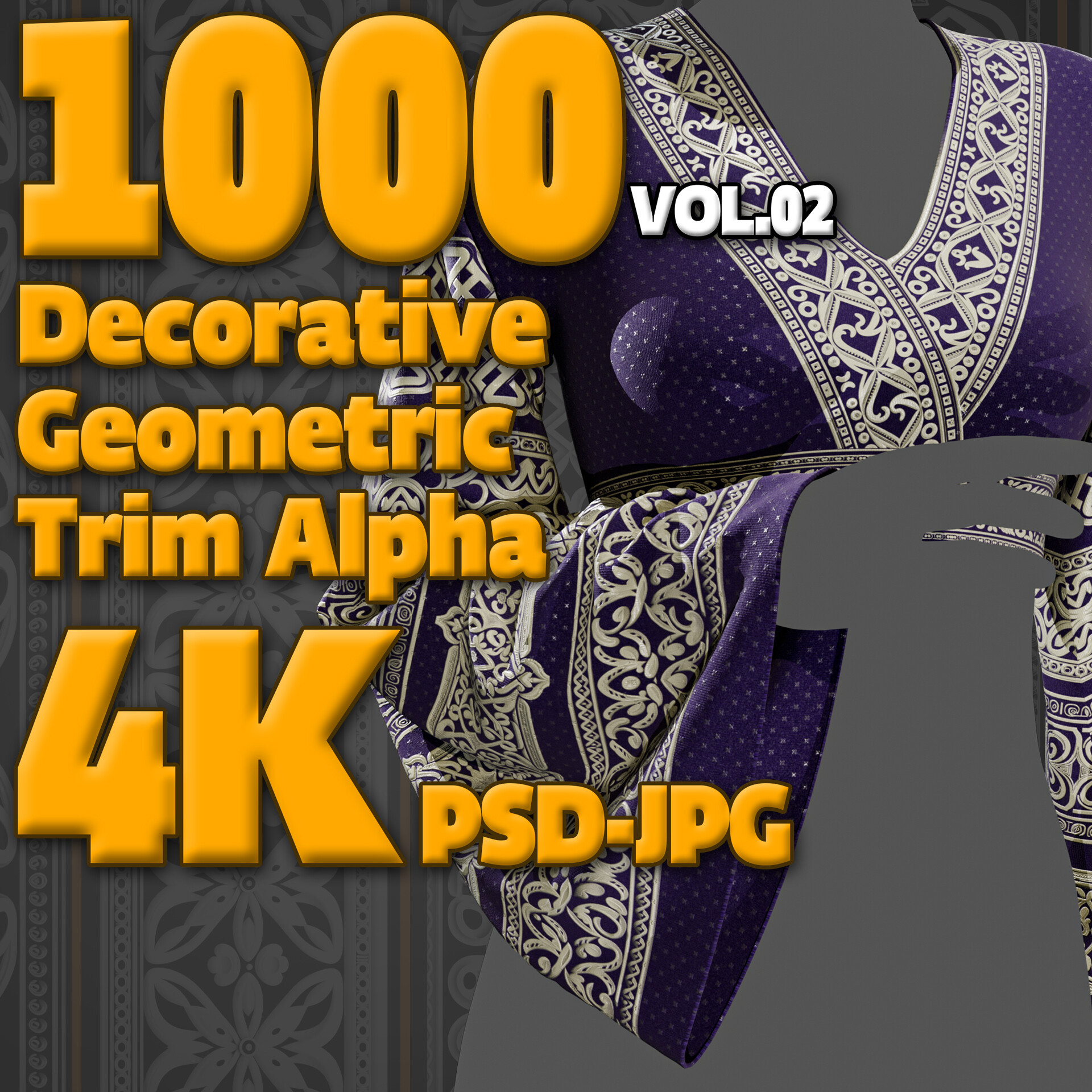 ArtStation - 1000 Decorative Geometric Trim Alpha + 4K + PSD + High ...