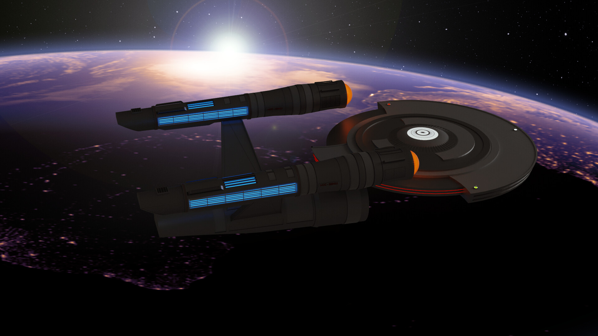 ArtStation - Starship Over Earth.