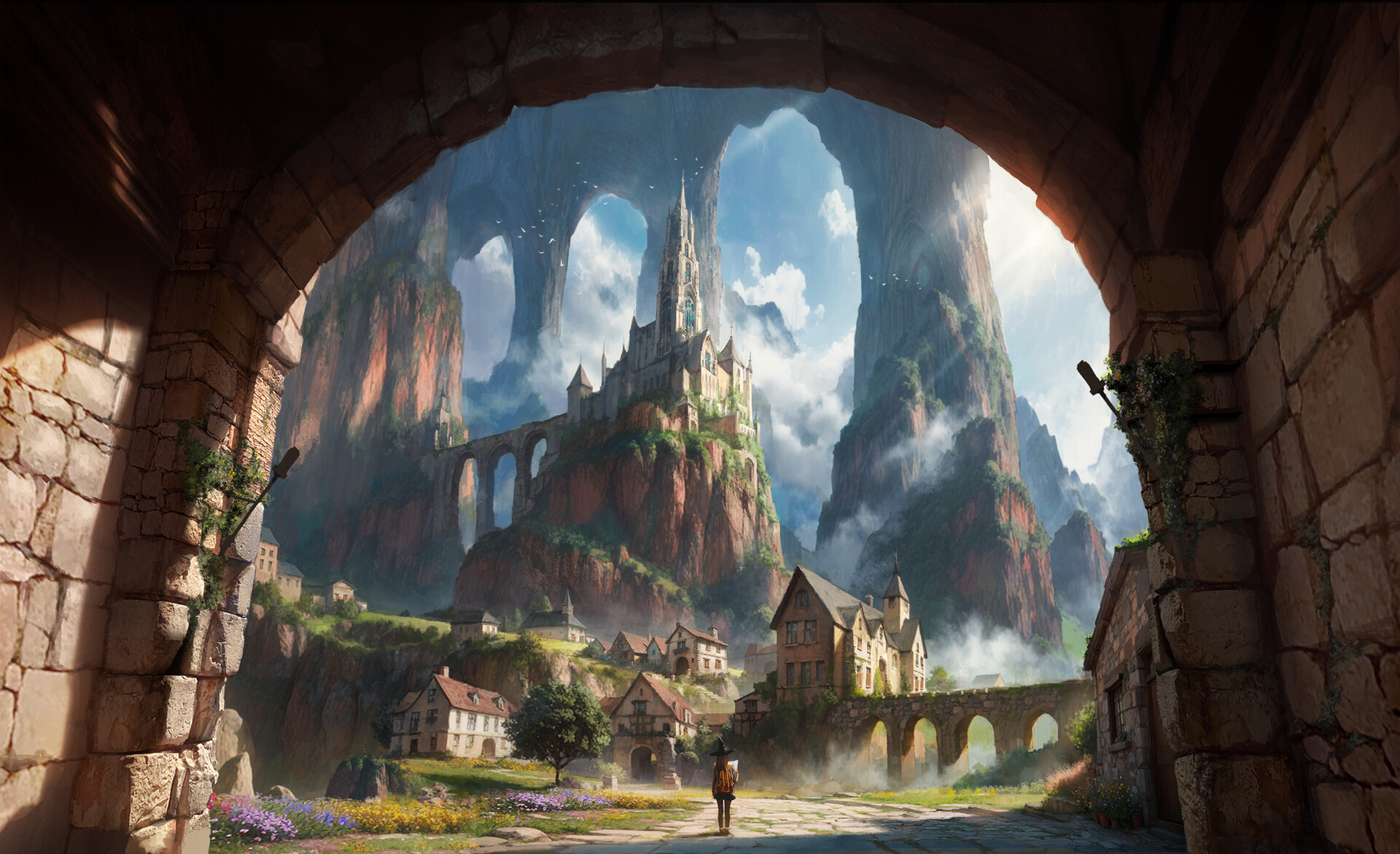 ArtStation - Traveller and Secret Village