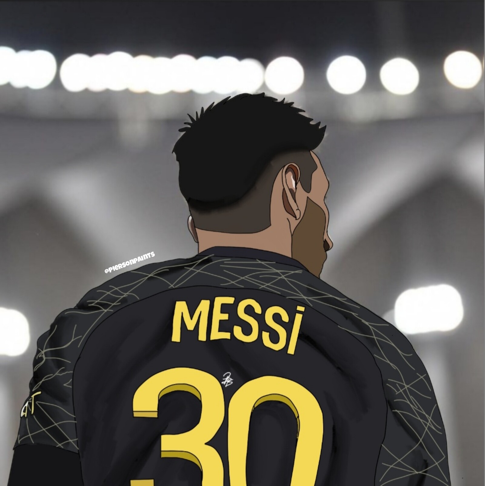 ArtStation - Protrait of Messi (Behind View)
