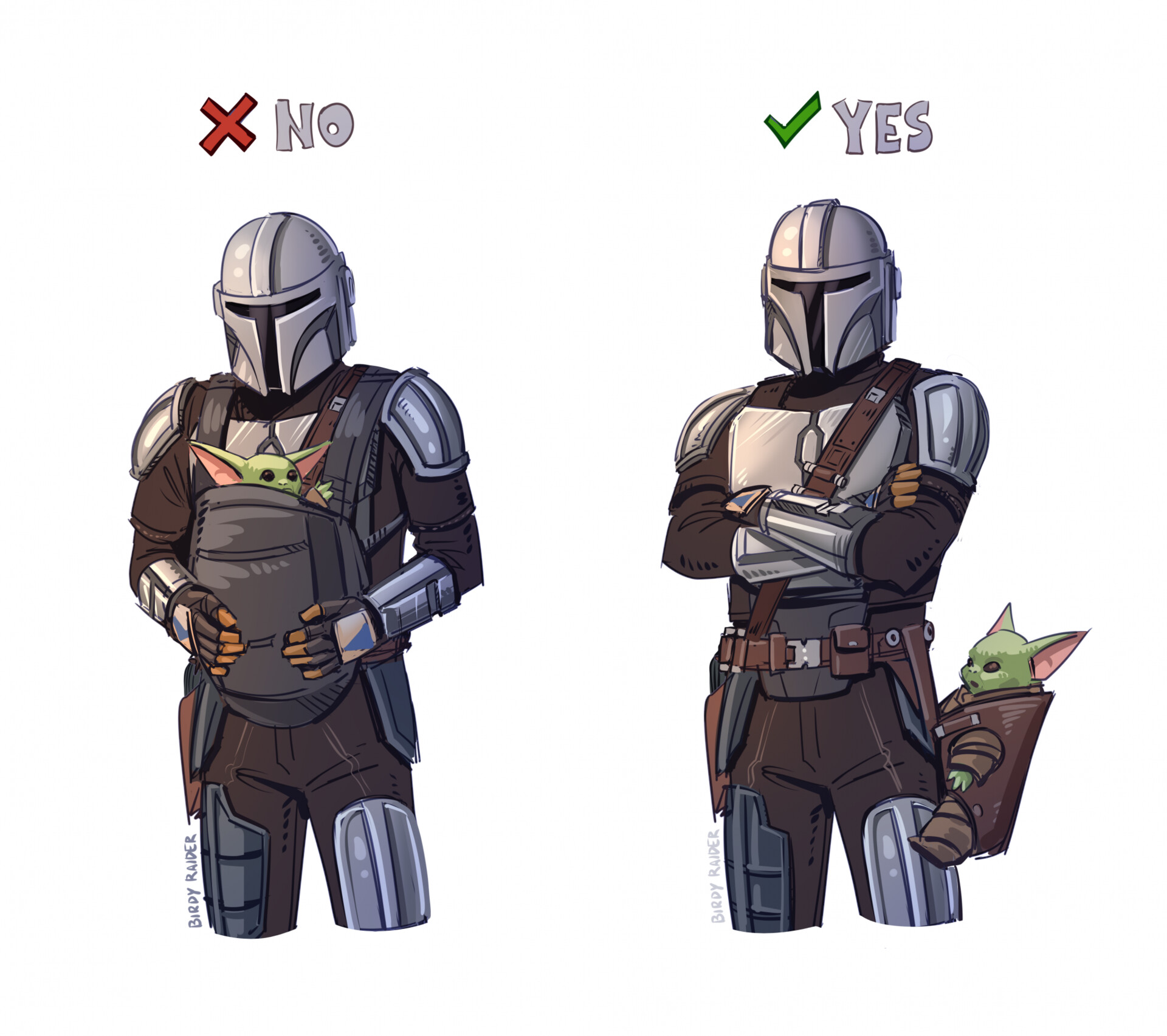 ArtStation - How to carry your child in mandalorian style
