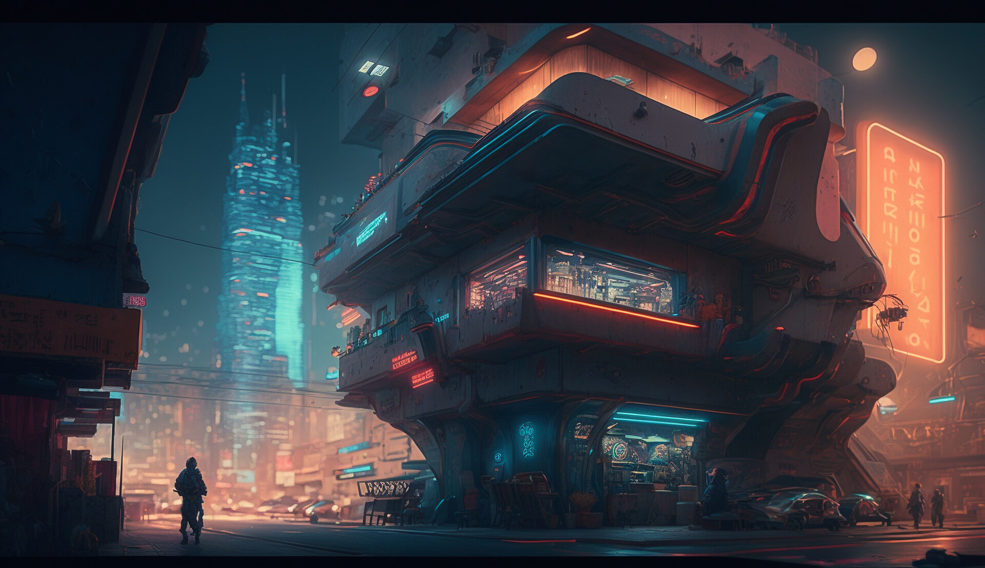 iLlustraNation - "The Future - Neon Lights" - The future in cities ...