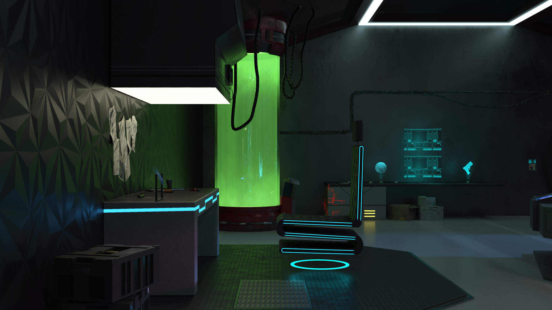 ArtStation - Cyberpunk Hideout