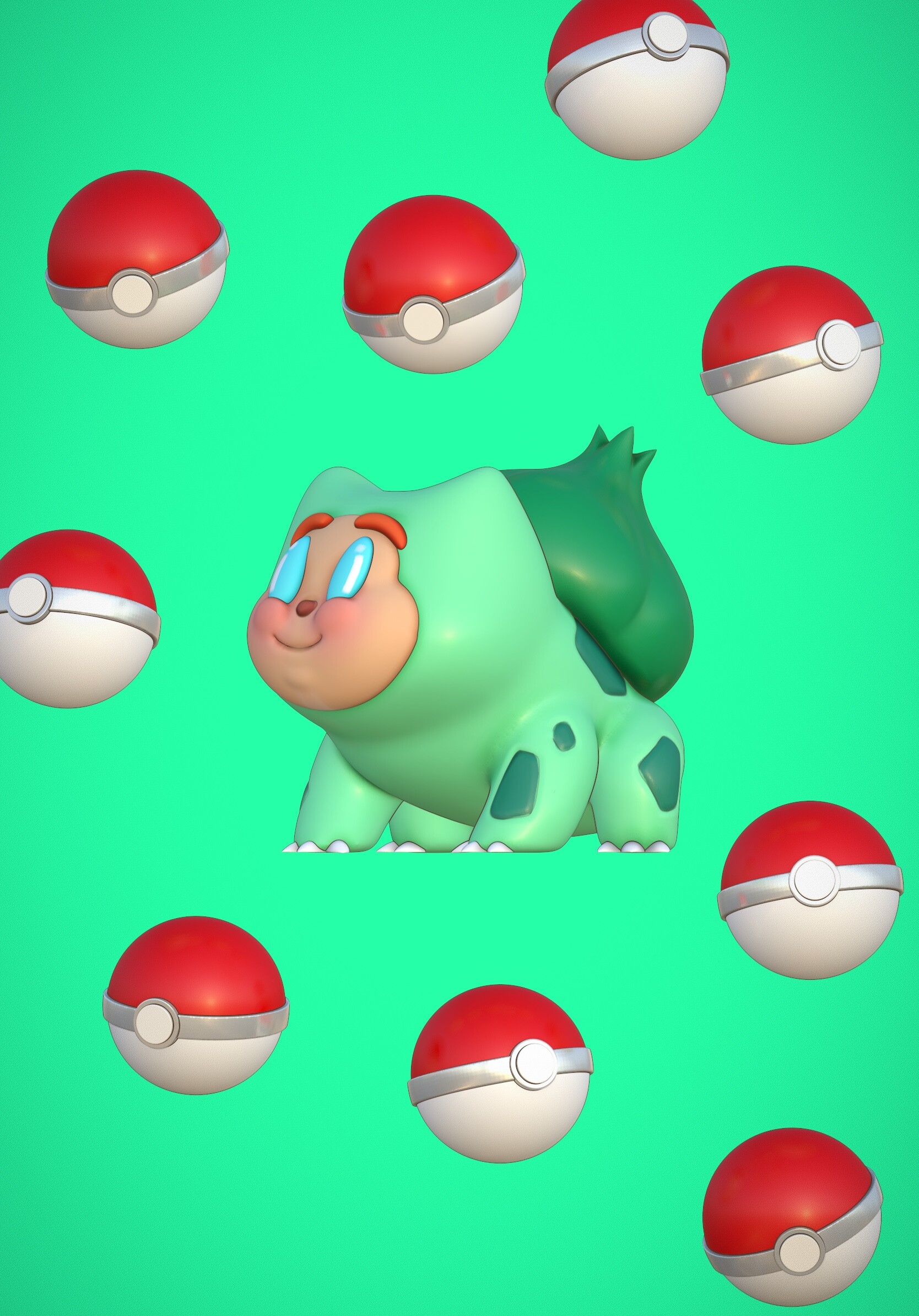 ArtStation - The boy in Bulbasaur