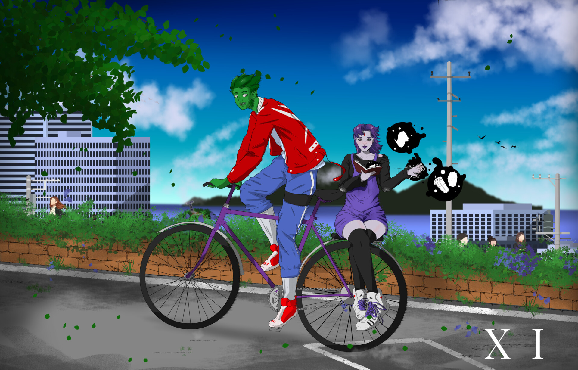 XI- Cure Archer - Beast boy and Raven