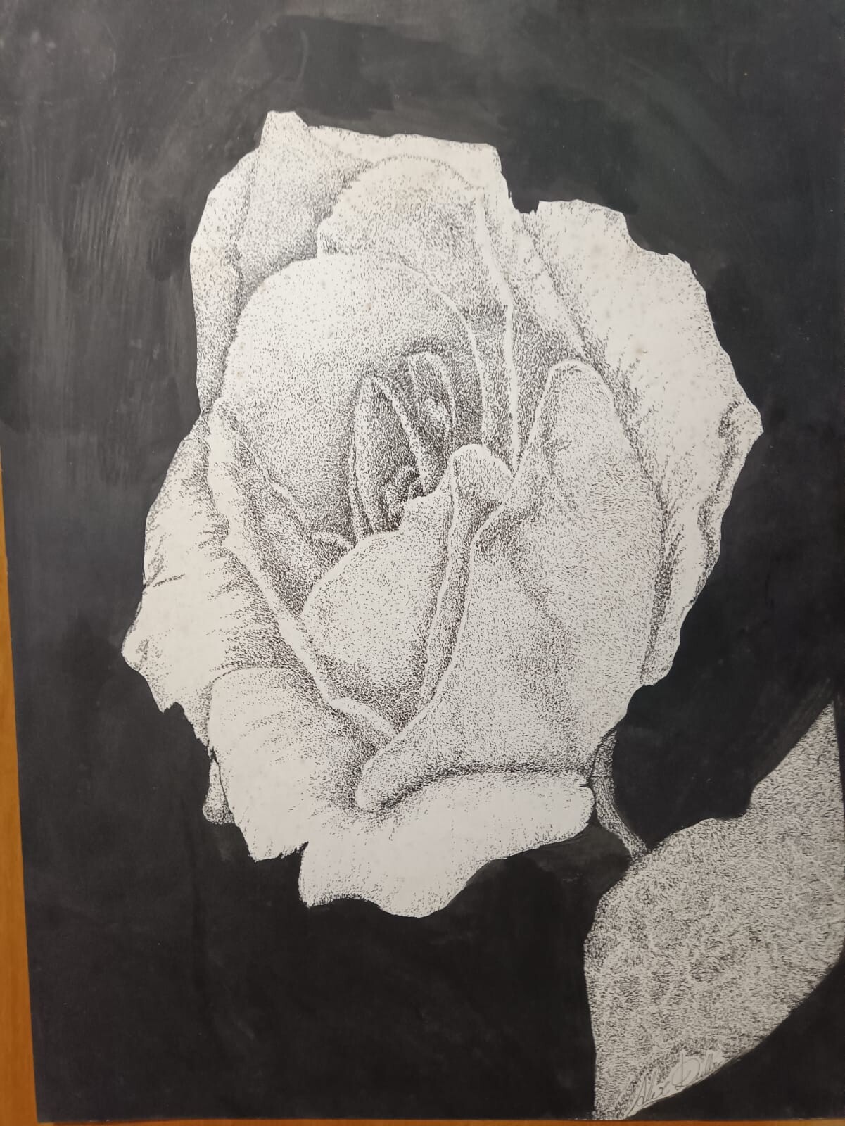 ArtStation - Rose pointillism 30x44