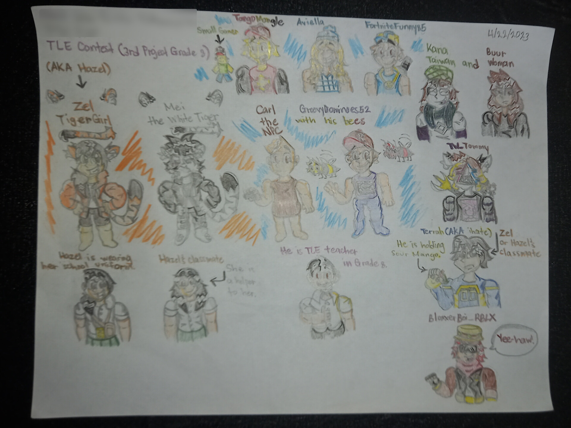 ZelTigerGirl - 🐯👩‍🎨 My TLE Contest (3rd Project Grade 8) (Traditional ...