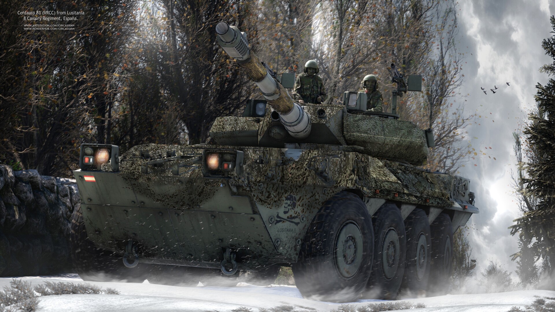 ArtStation - Centauro B1 (VRCC) from Lusitania 8 Cavalry Regiment, España.