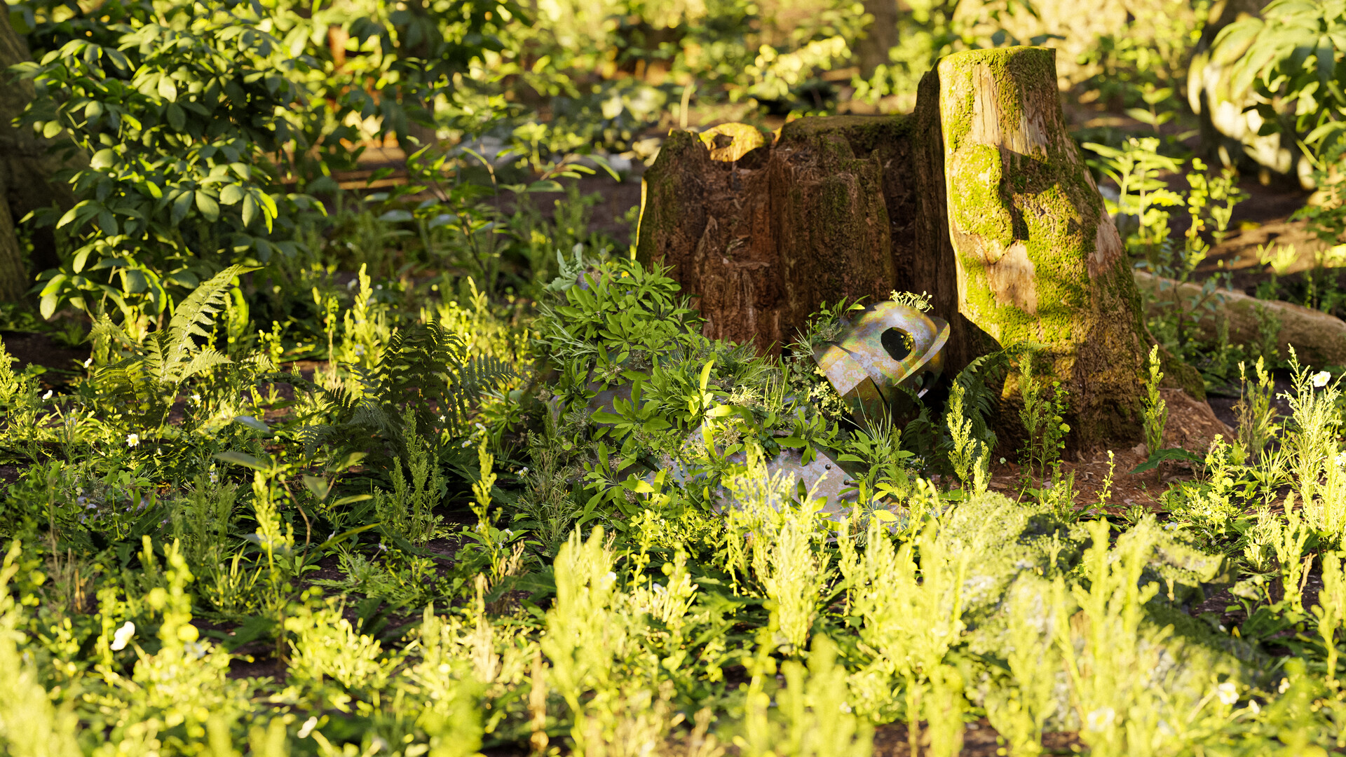 ArtStation - Iron Giant in forest, dayshot