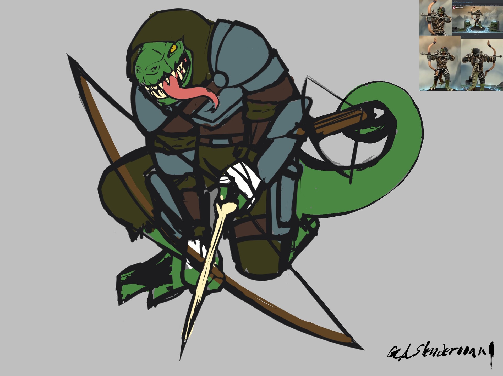 ArtStation - Lizardfolk Ranger (Gloomstalker) / Rogue (Assassin) D&D ...