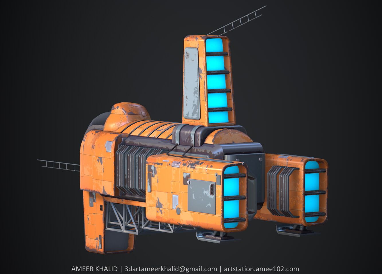 ArtStation - Stylised Space Ship