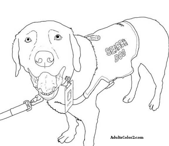 service dog coloring pages printable