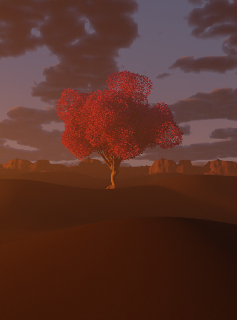ArtStation - Tree in the desert