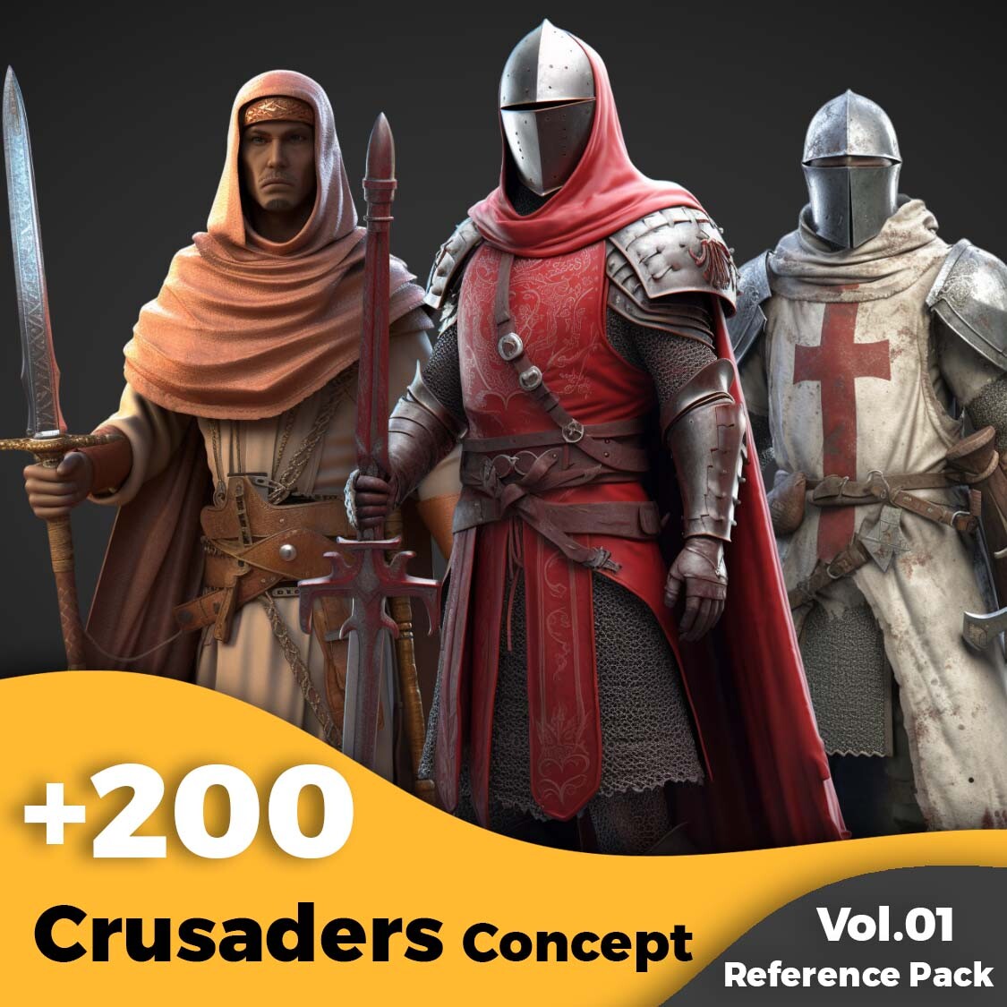 Concept Art - +200 Crusader Character