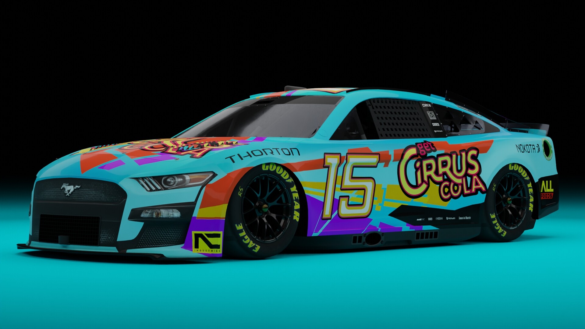 ArtStation - NASCAR Ford Mustang Cirrus Cola livery