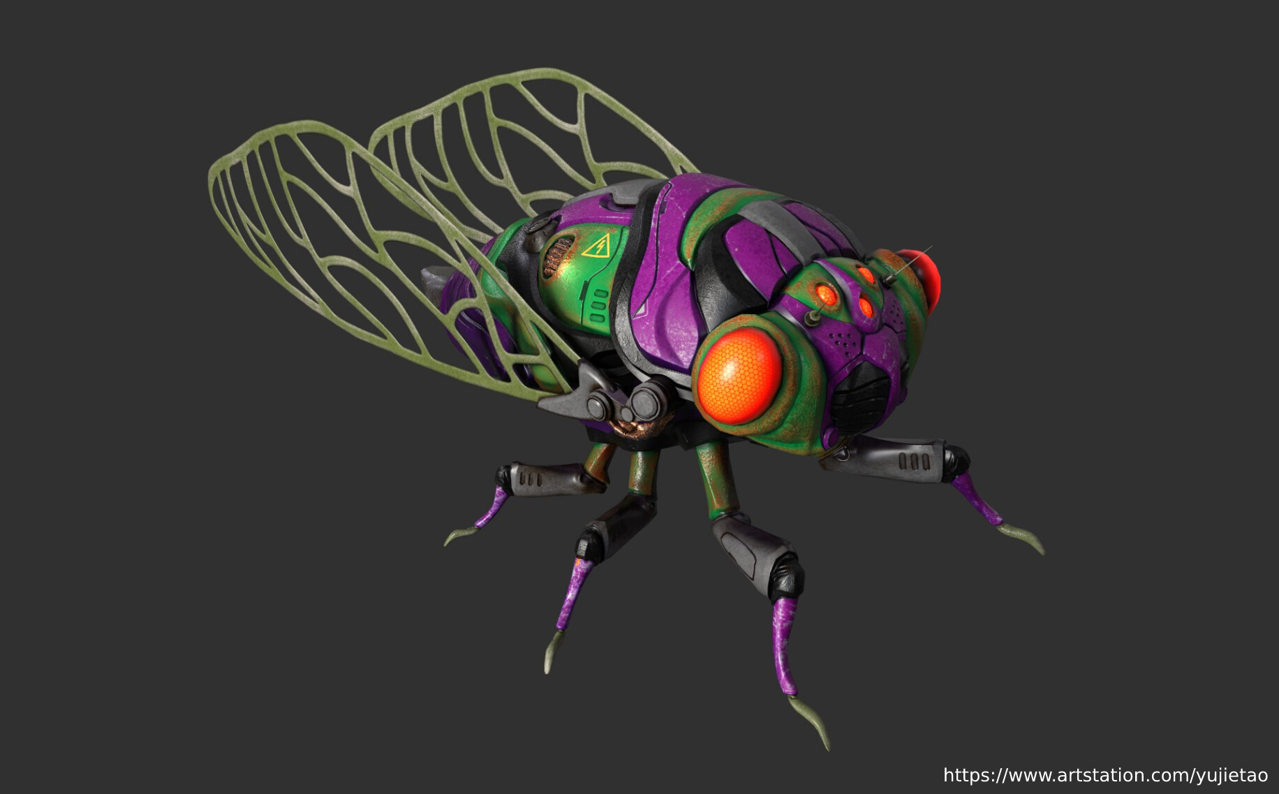 Yujie Tao - Mechanical Cicada | Hard Surface Model