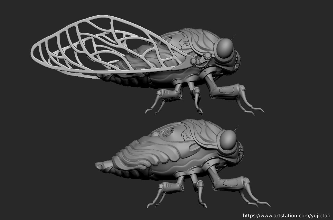 Yujie Tao - Mechanical Cicada | Hard Surface Model