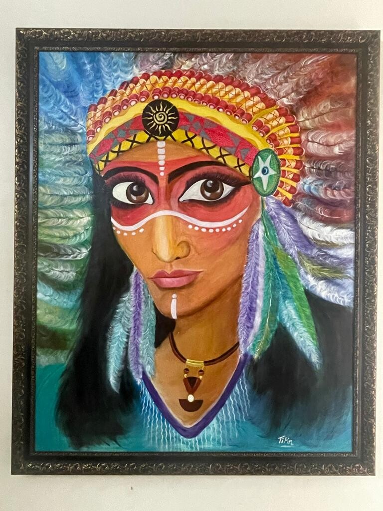 Abstract Painting Of Indian Women