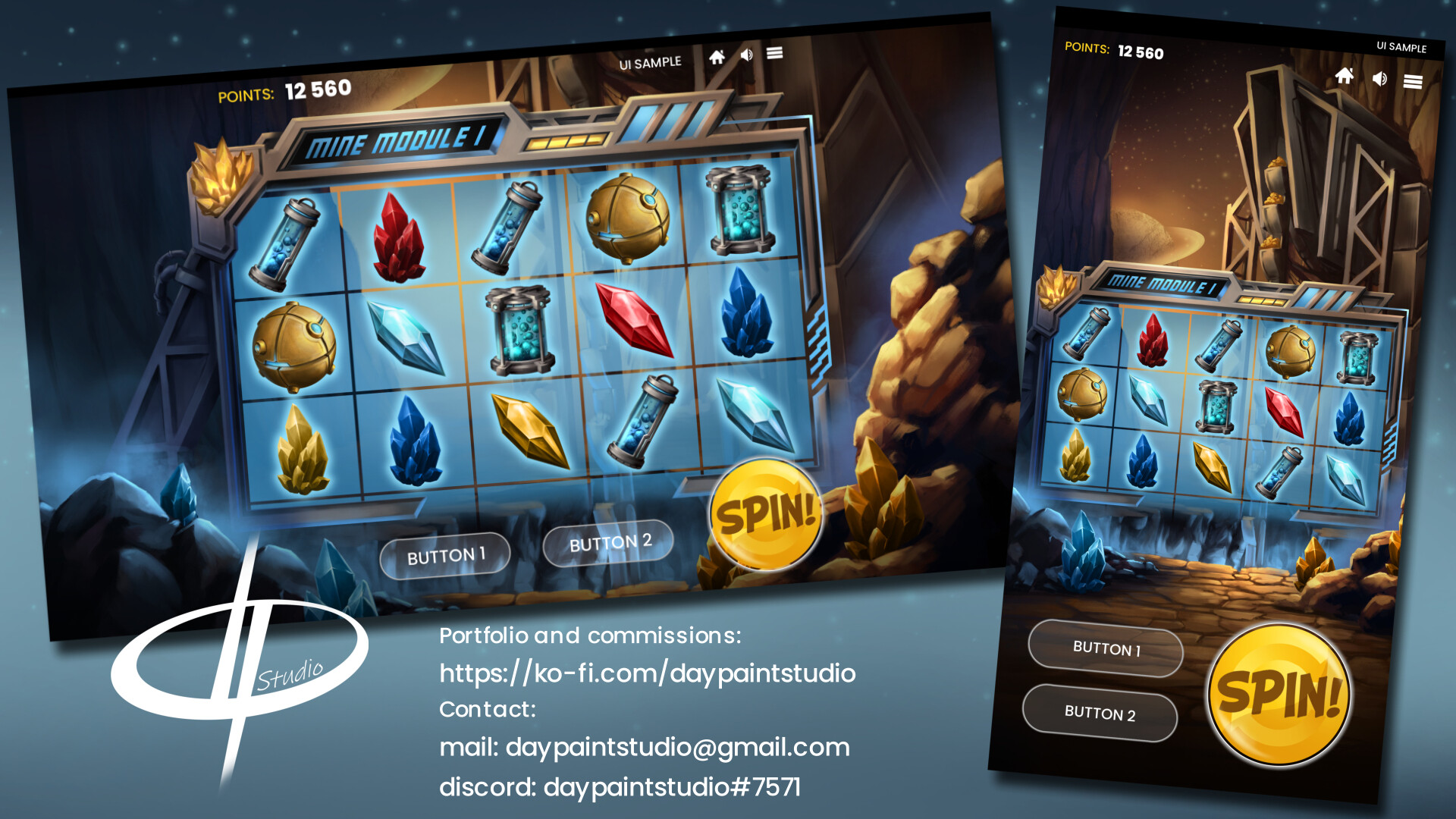 DayPaintStudio - Game UI