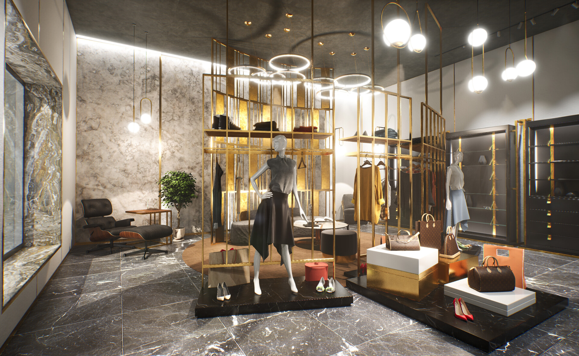 ArtStation - Metaverse of XLA. High end clothes shops Domain. UE5