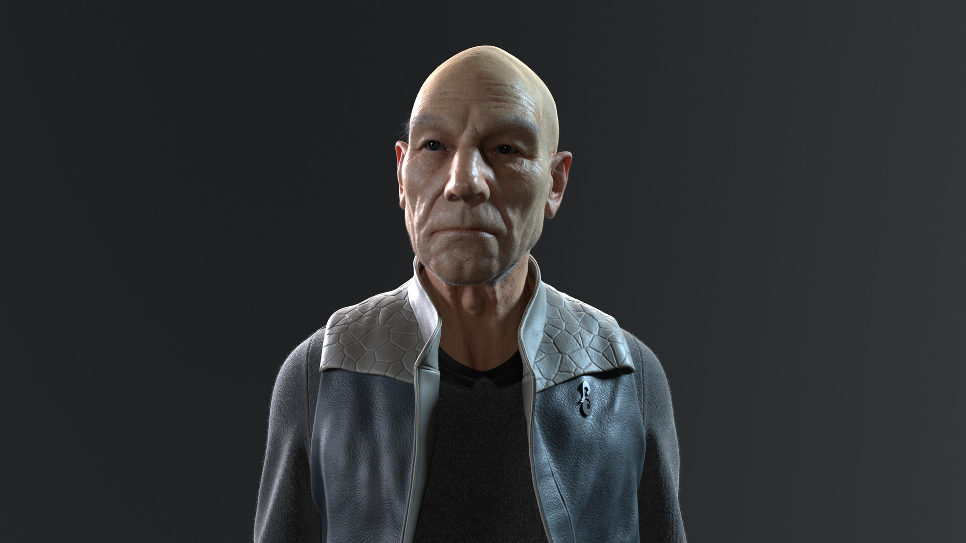 ArtStation - Patrick Stewart as Pickard
