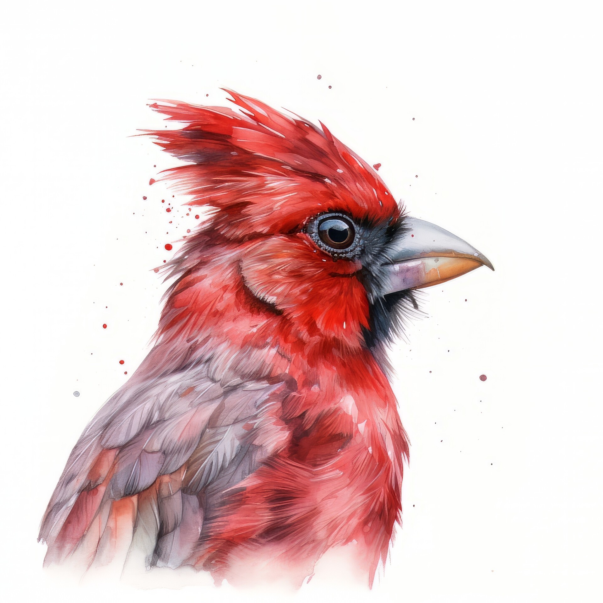 Watercolor Cardinal Tattoo