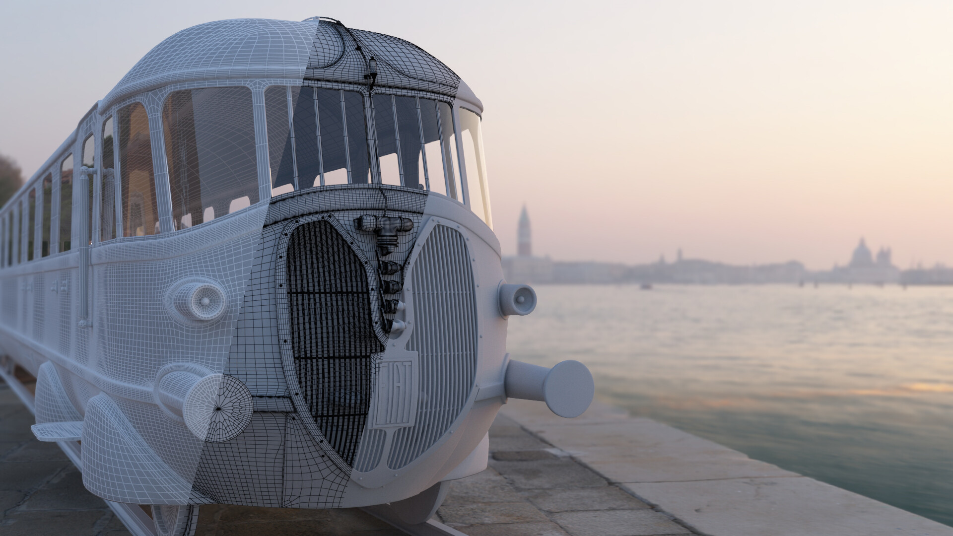 ArtStation - Realistic 3d modeling of a train