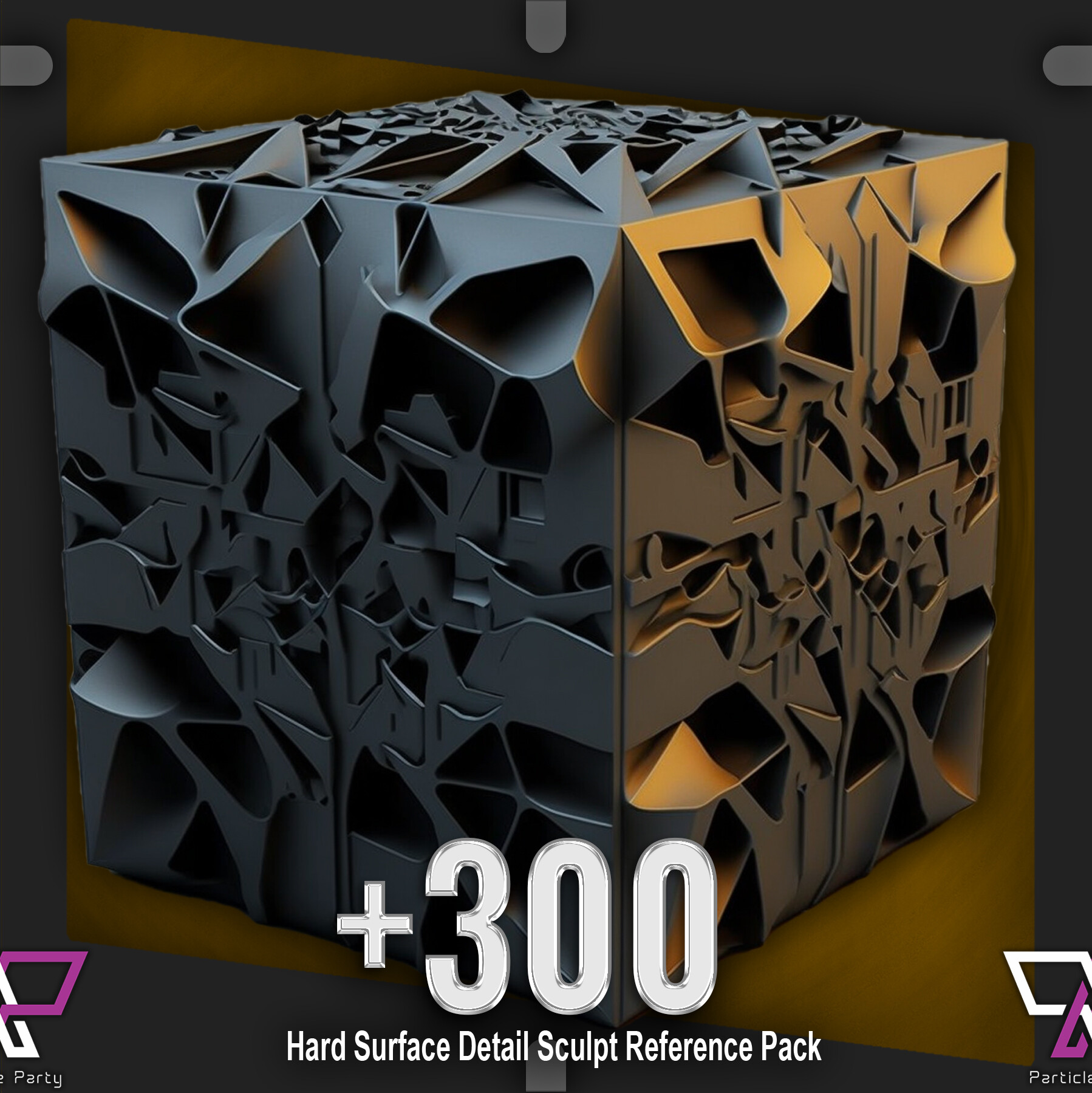 Particle Party Studio - +300 hard surface detail sculpt Reference Pack