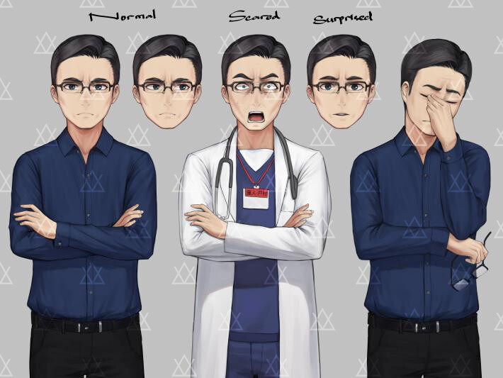 ArtStation - Character Design for Visual Novel - Anime Fanart