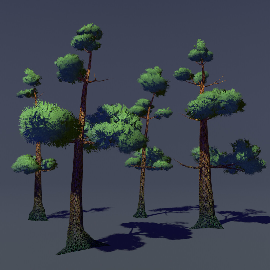 ArtStation - Stylized Pine Trees | 3D Environment Asset