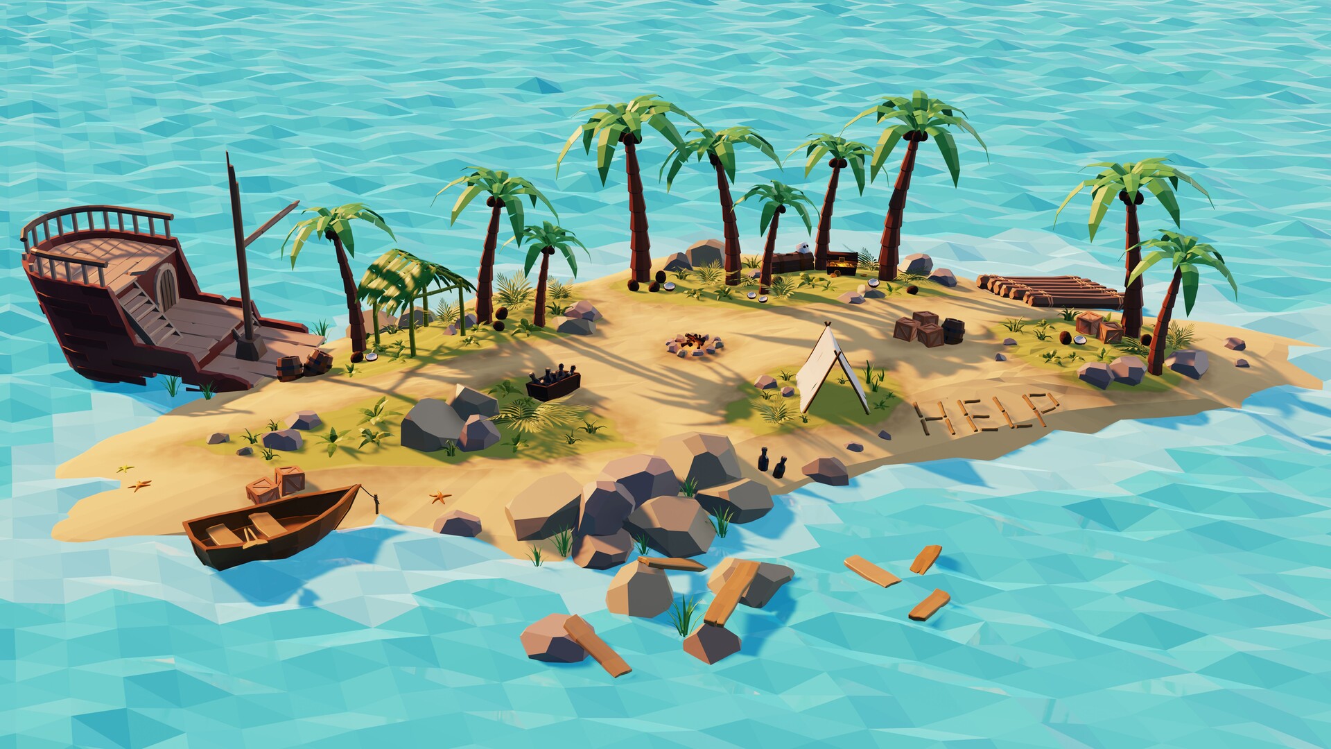 ArtStation - Desert Island Arena