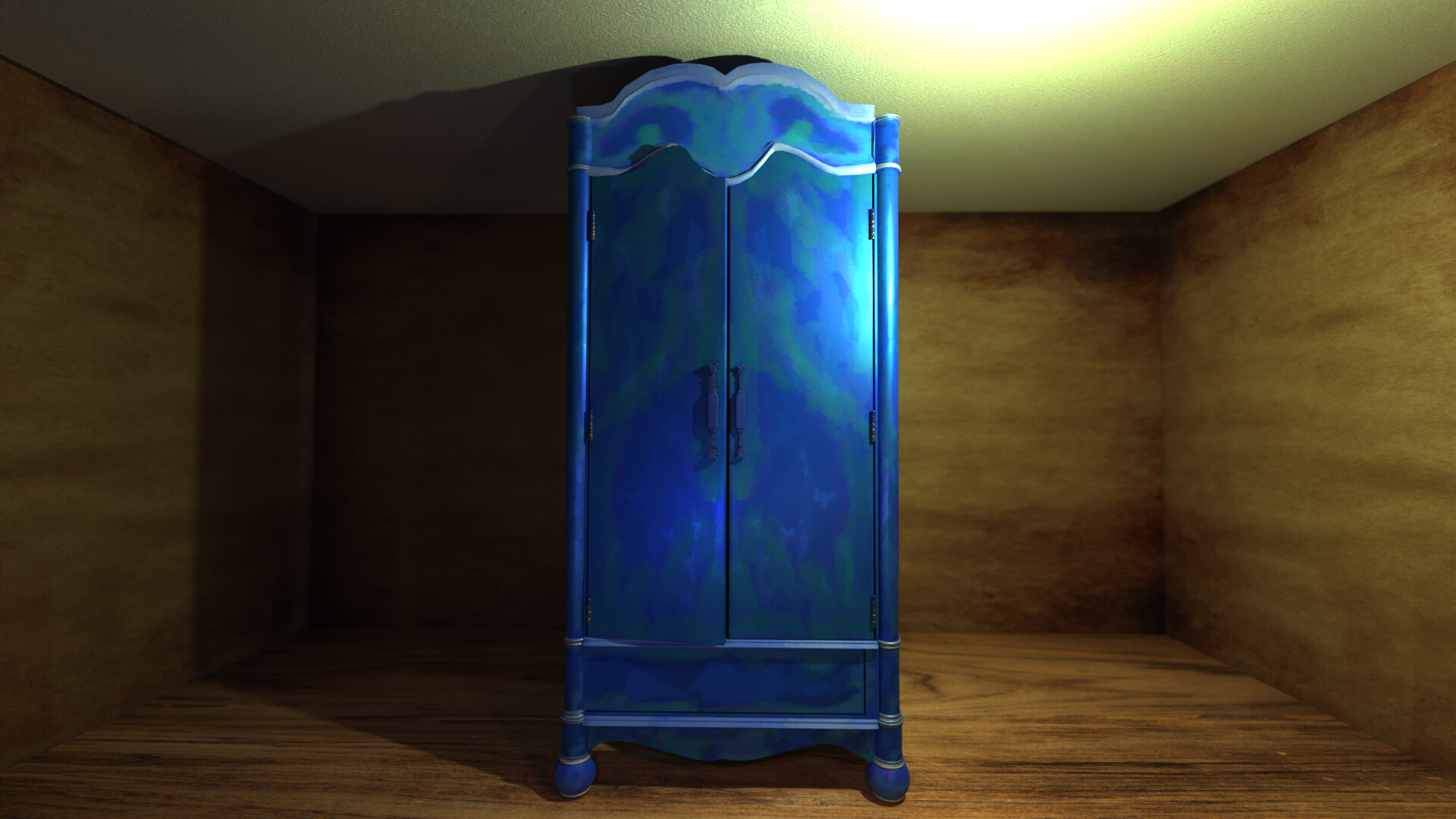 Liam Rutherford - Hand Painted Wardrobe - The Screaming Face Illusion