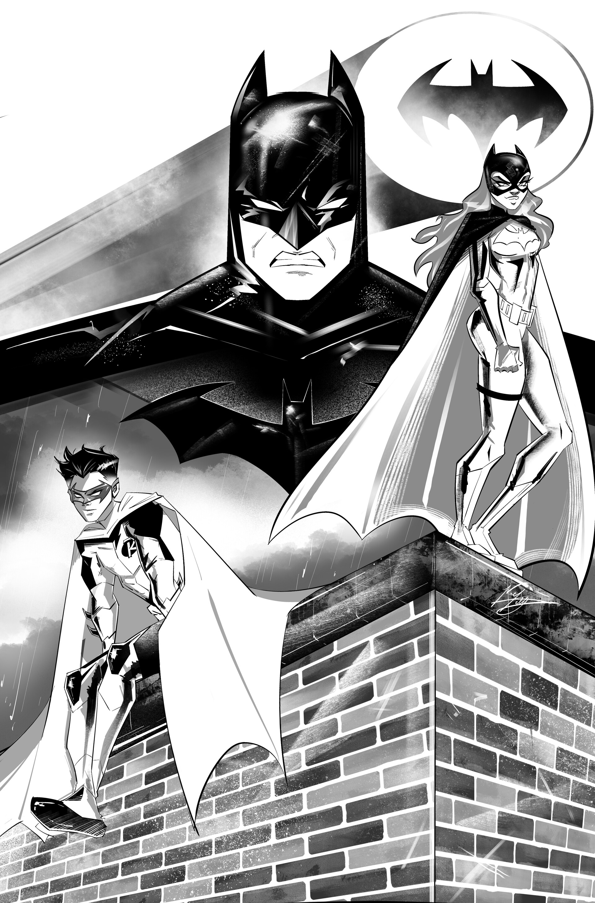 ArtStation - 3 Bats inks fan art