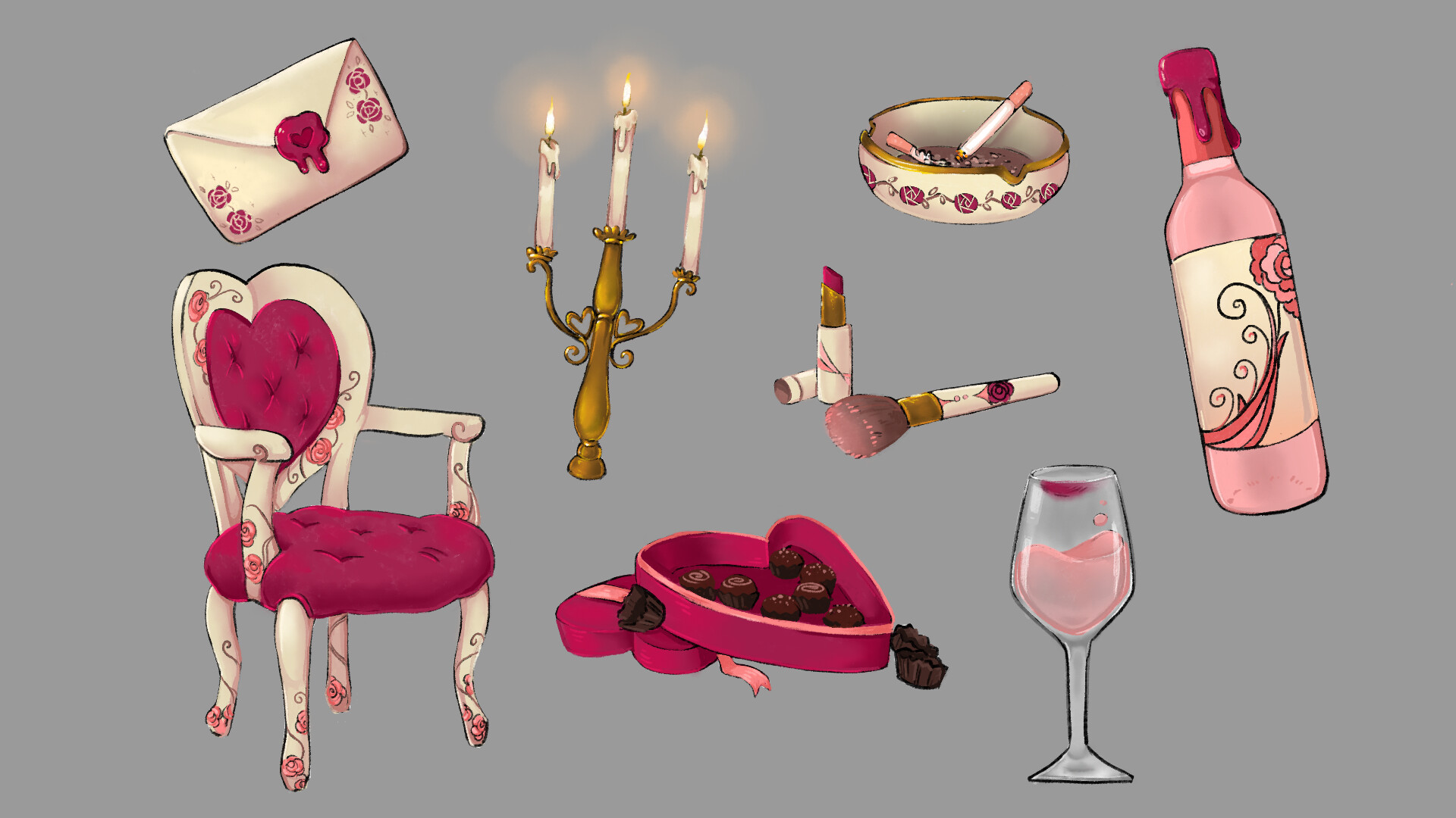 ArtStation - Romantic Rose Props