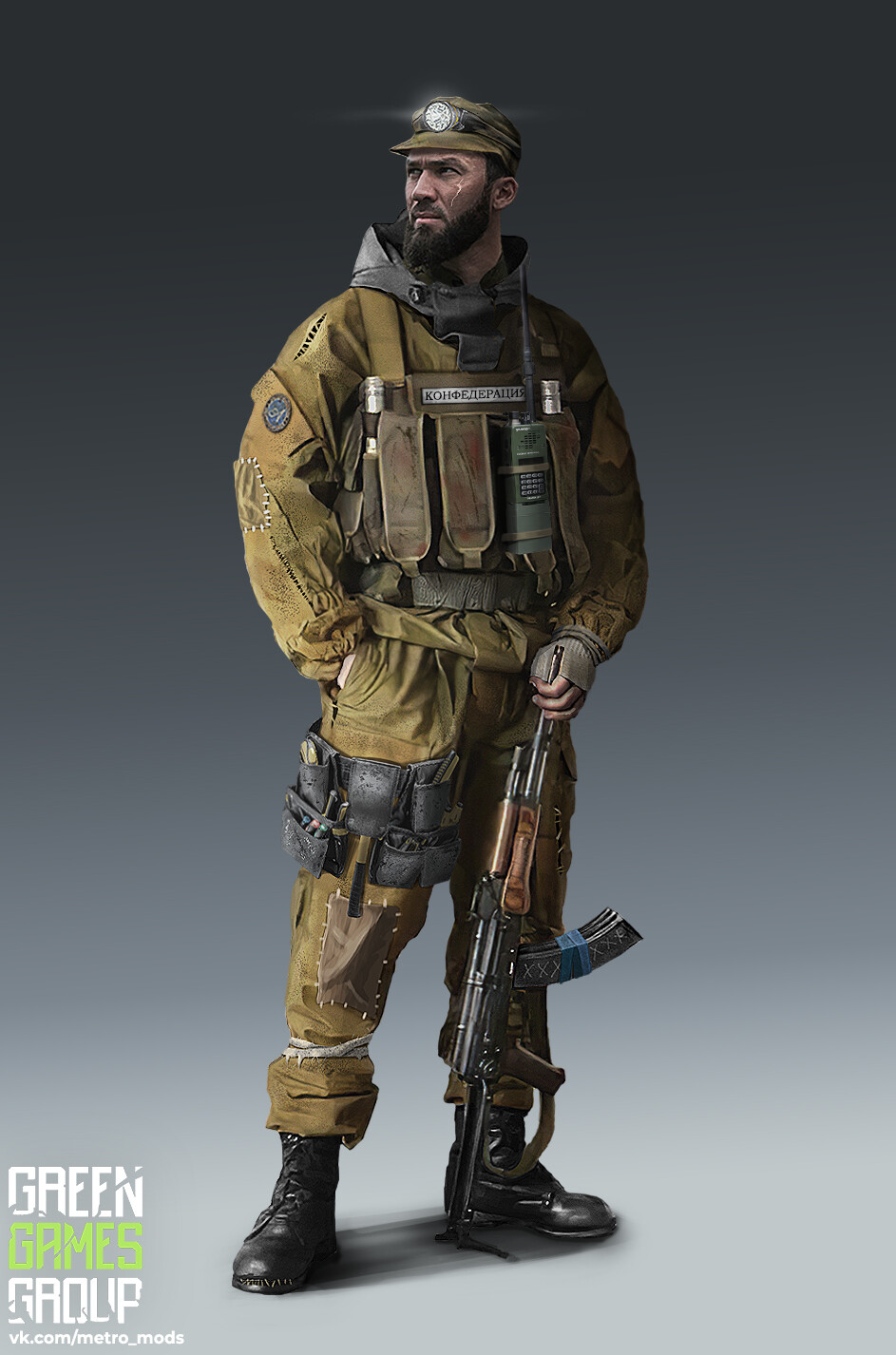 ArtStation - METRO 2033 Confederate soldier