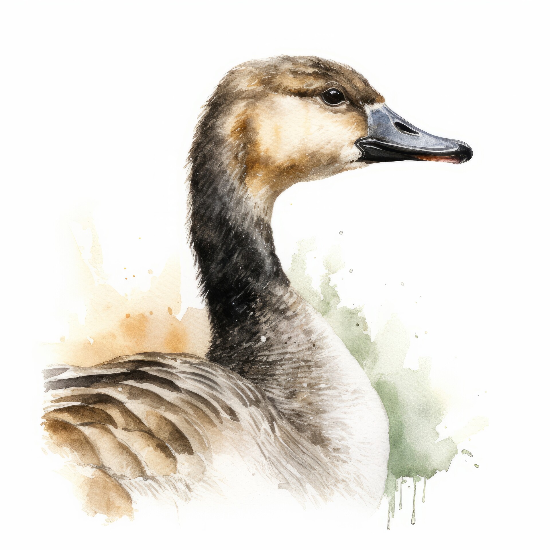 Francois Ringuette - Geese Bird Portrait Watercolor Painting