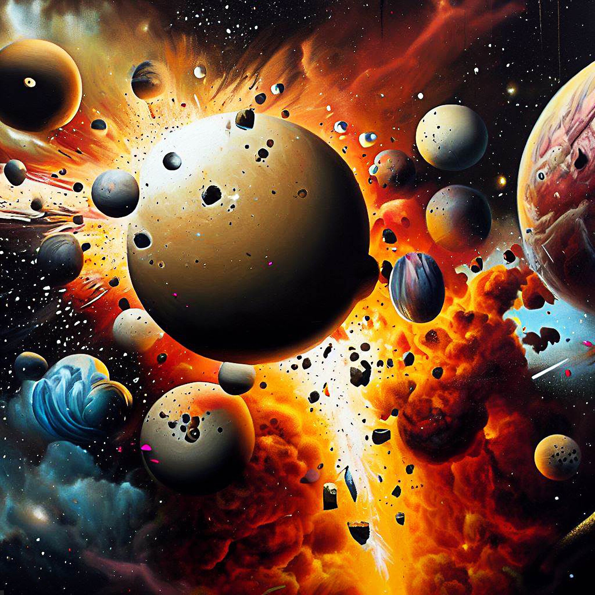 ArtStation - Explode Planets By Nychos Hyper Realist High Detailed Hd 3000