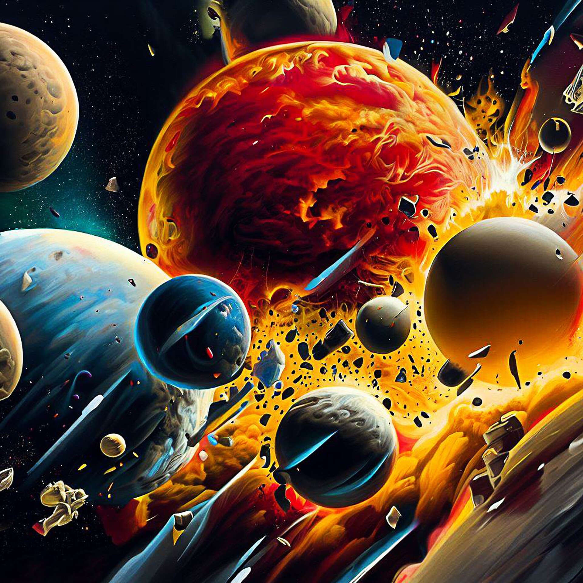 ArtStation - Explode Planets By Nychos Hyper Realist High Detailed Hd 3000