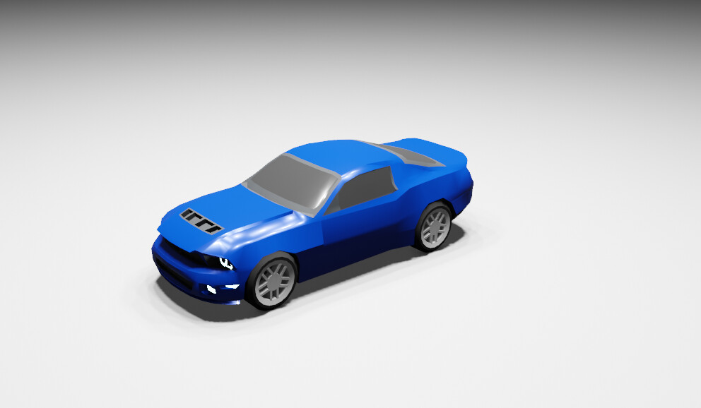 ArtStation - 2013 Ford Mustang GT500 [Low Poly Car Creation]