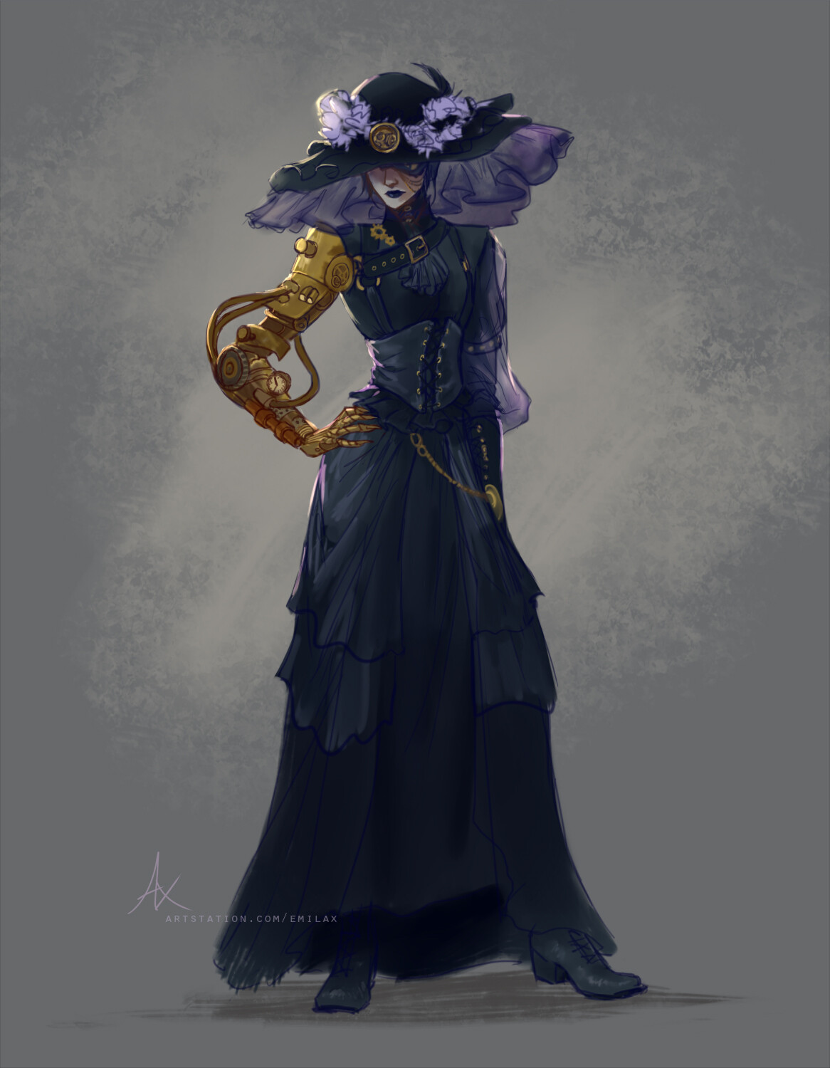 ArtStation - Steampunk Lady Ophelia