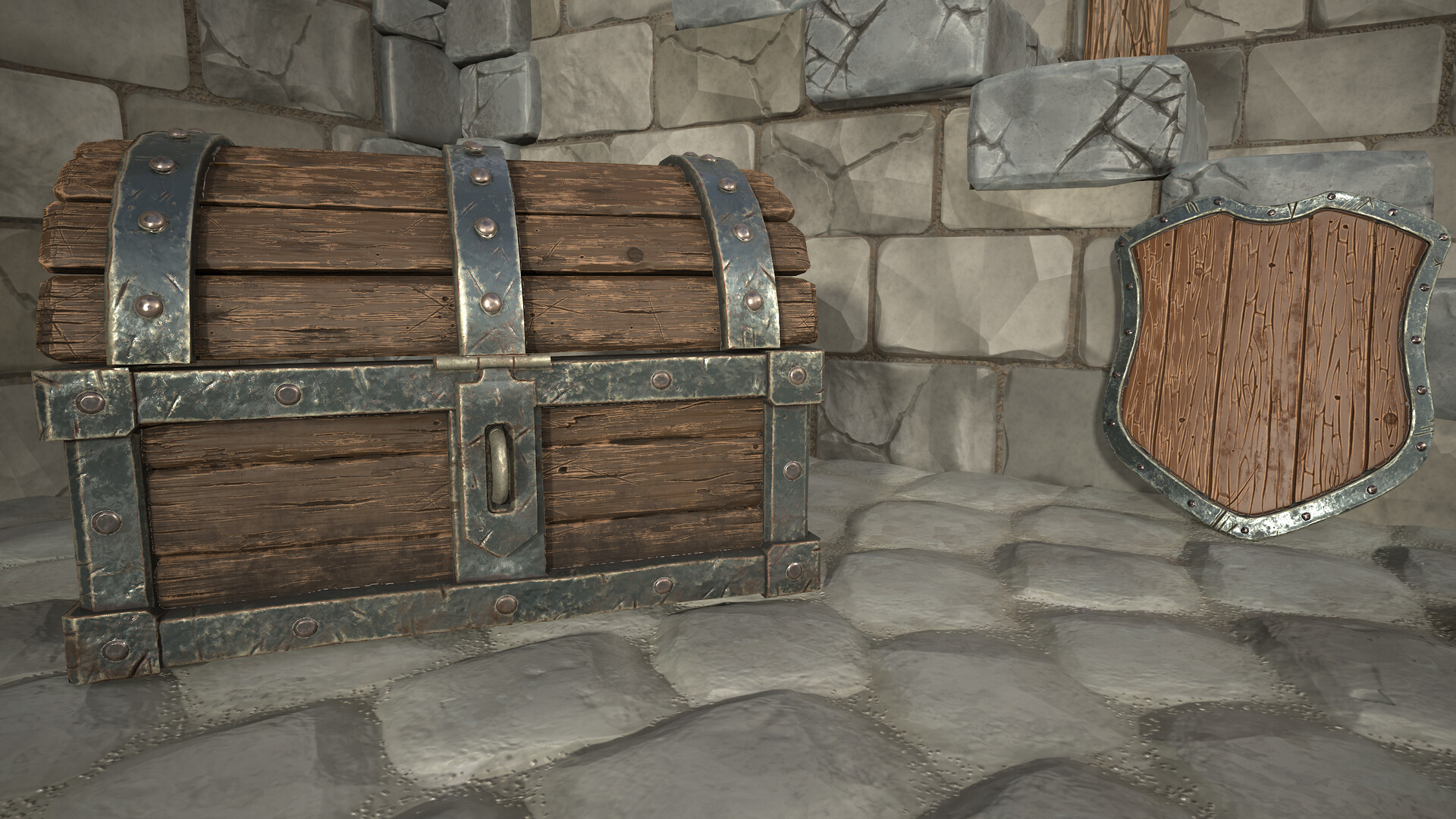 Alex Vince - Medieval stylized castle room diorama