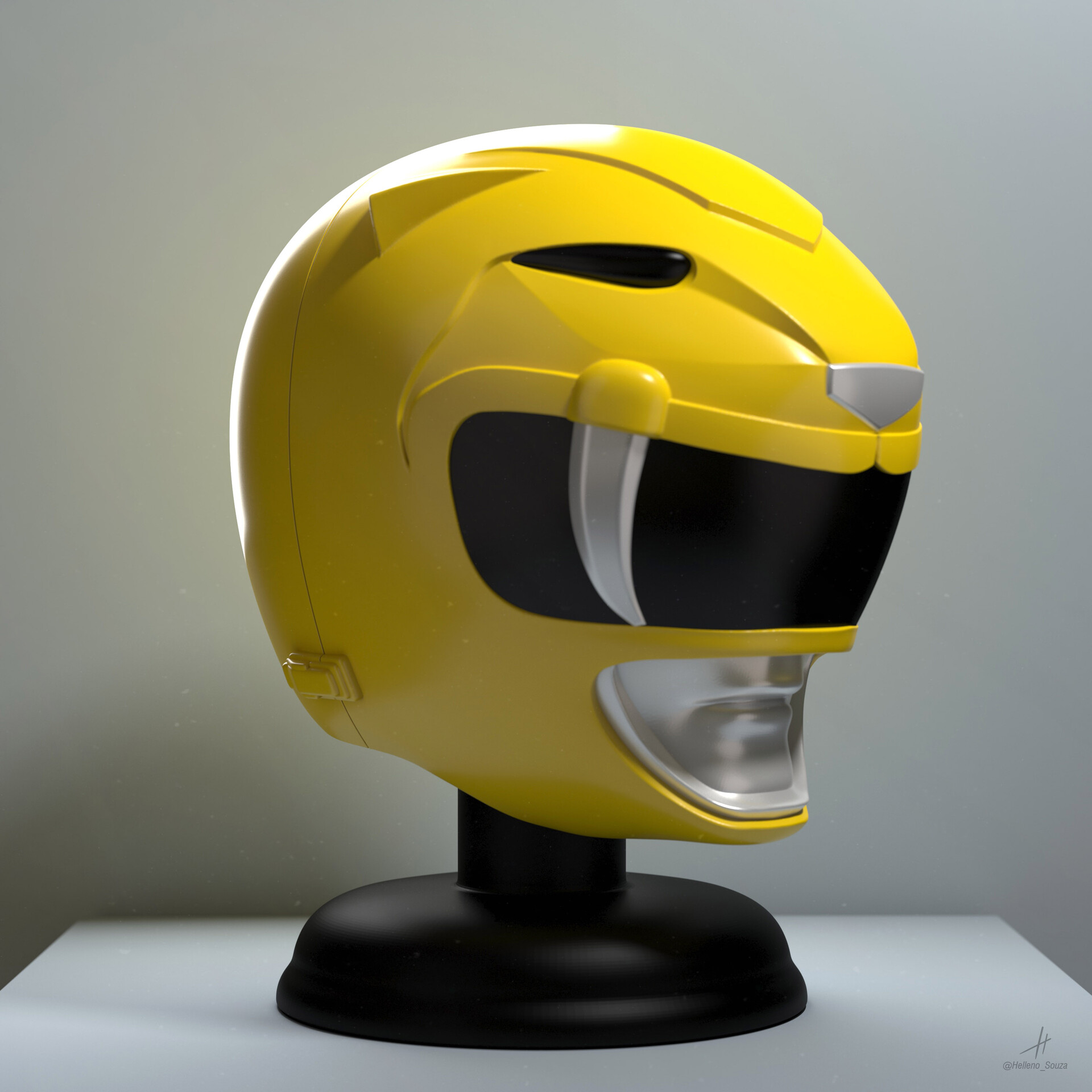 Mighty Morphin Power Rangers Yellow Ranger Helmet