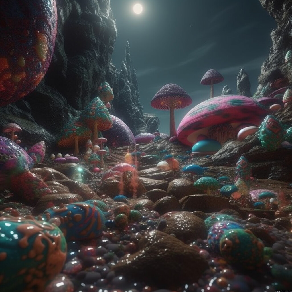 ArtStation - PSYCHEDELICS GODDESS REALM. SHROOM LAND