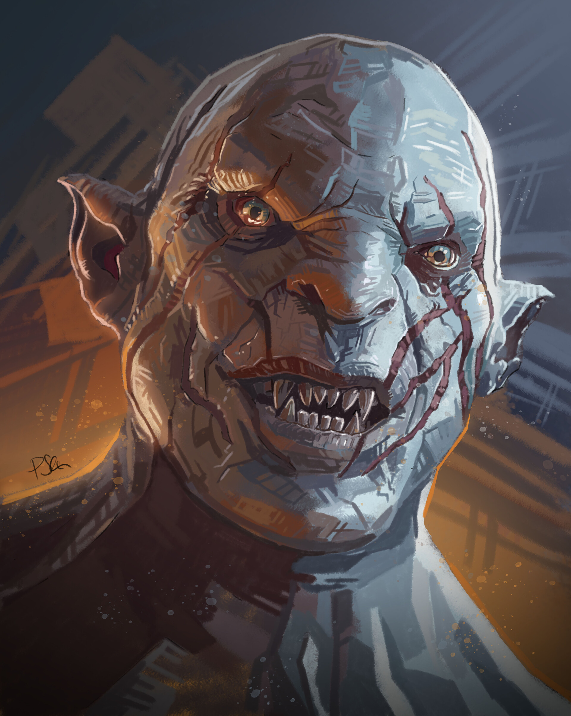 how to draw the pale orc